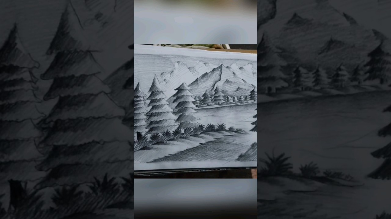 senery drawing for shading## shorts - YouTube