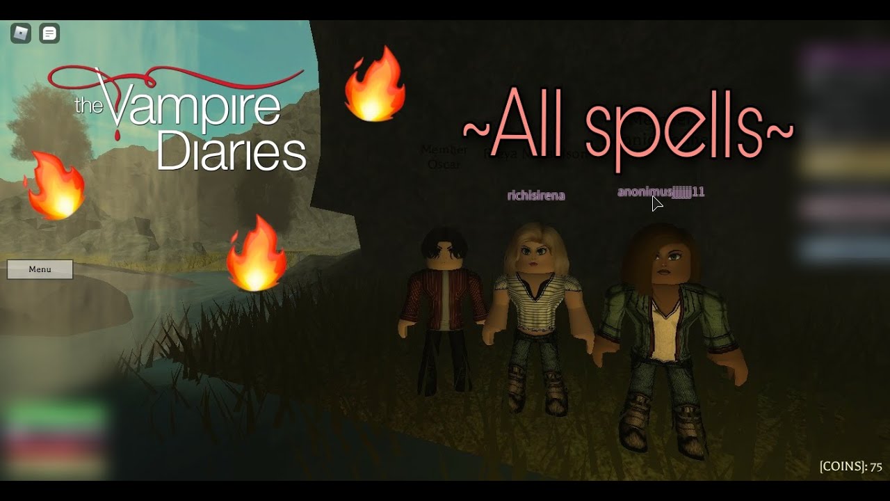 Roblox: The Vampire Diaries(All Spells) - YouTube