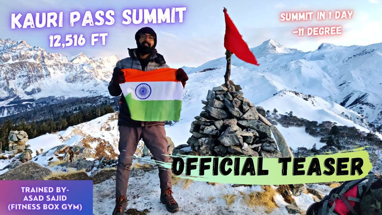 Kuari Pass Summit in 1 Day (12,516 Ft) | Official Teaser | 3 Friends ...