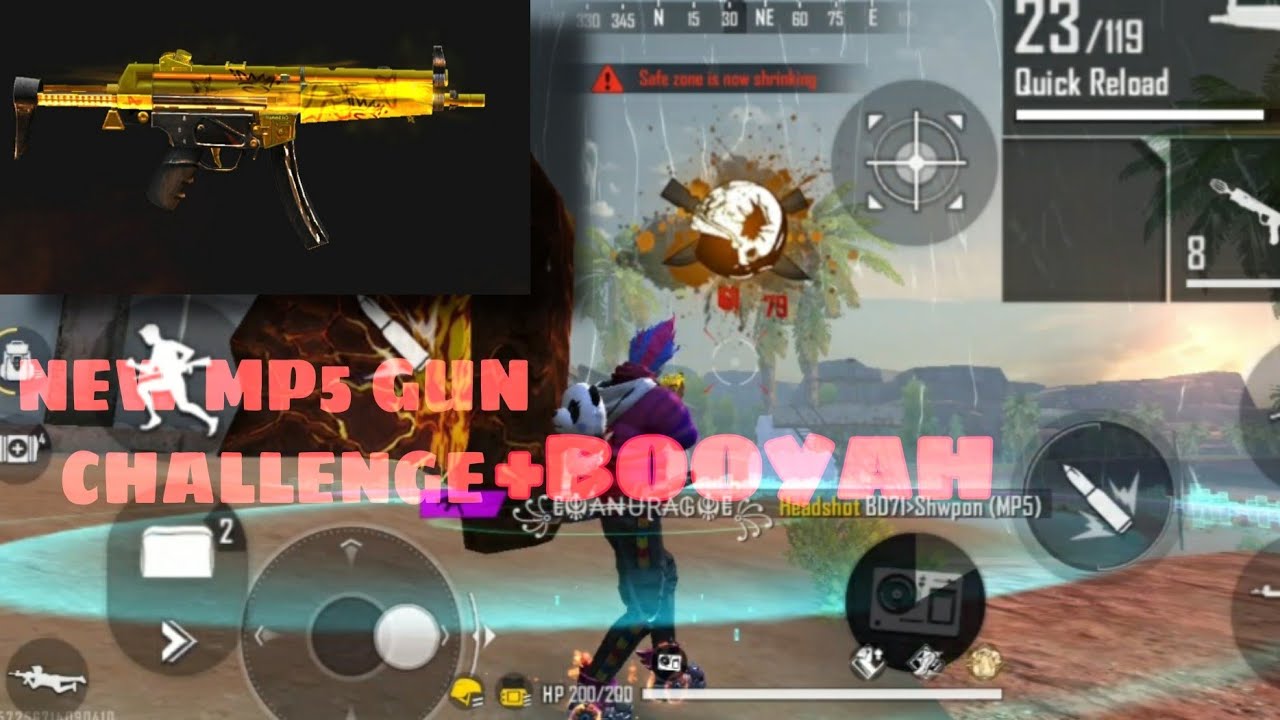 NEW MP5 CHALLENGE!! BOOYAH + ONLY HEADSHOTS!! GARENA :- Free FIRE - YouTube