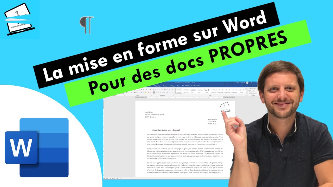 La mise en page sur Word - Faire des documents propres - YouTube