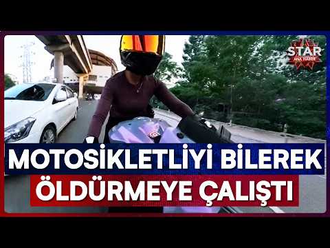 Kadın Motosikletçiye Göz Göre Göre Dehşeti Yaşattılar: O Anlar Kamerada! | Star Ana Haber