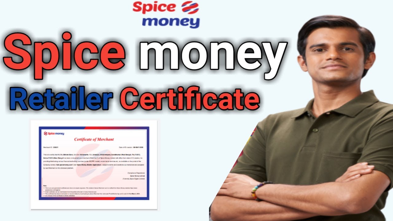 Spice Money Retailer Certificate Download |Spice money TDS ! - YouTube