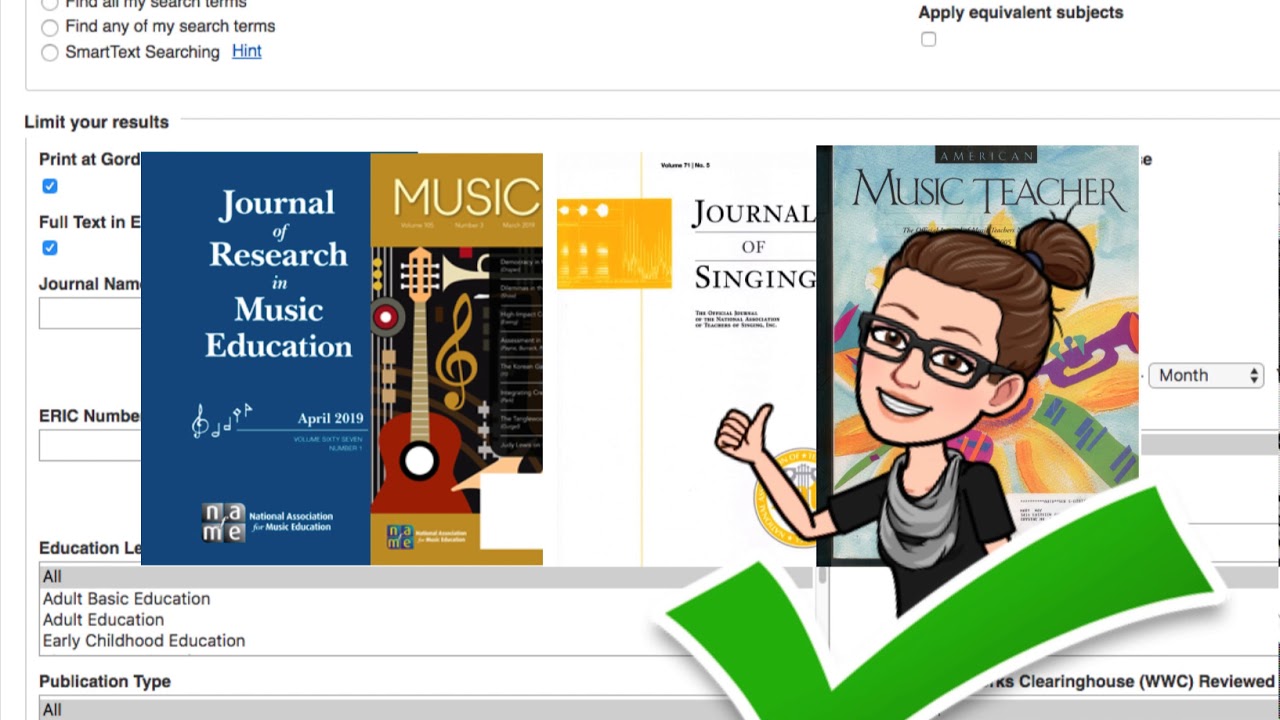 Searching Library Databases (Grad Music Ed) - YouTube