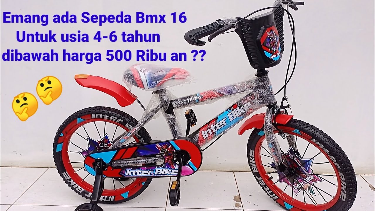 REVIEW SEPEDA BMX 16 INTER BIKE ( Harga dibawah 500 Ribu ) - YouTube