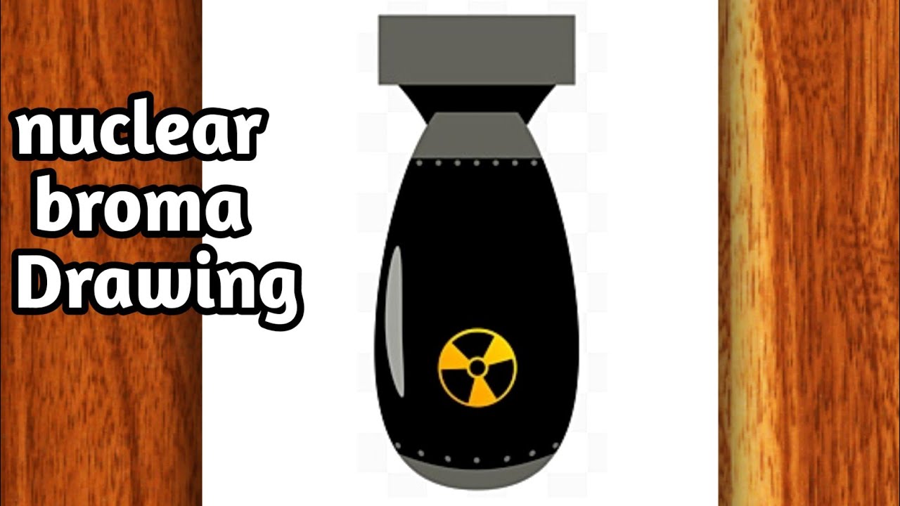 How to drawing nuclear Bomb easy step by step - YouTube