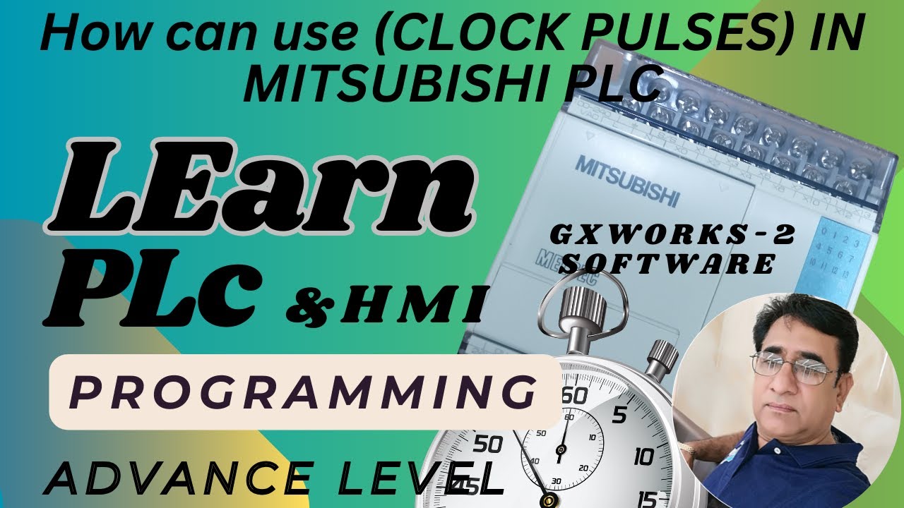 how can use (clock pulses) in Mitsubishi plc - YouTube