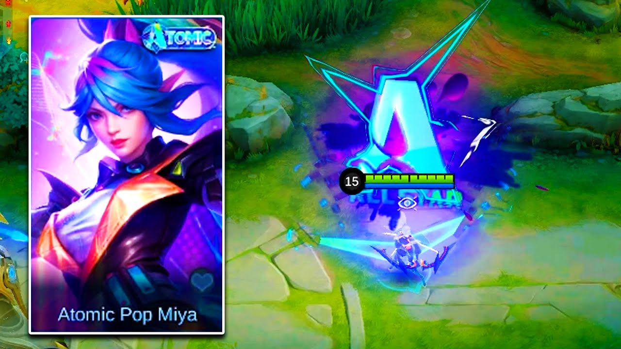 MIYA ATOMIC POP SPOTLIGHT!💜NEW SFX & VOICE LINES🎵ALLSTAR SKIN MLBB🤩 ...