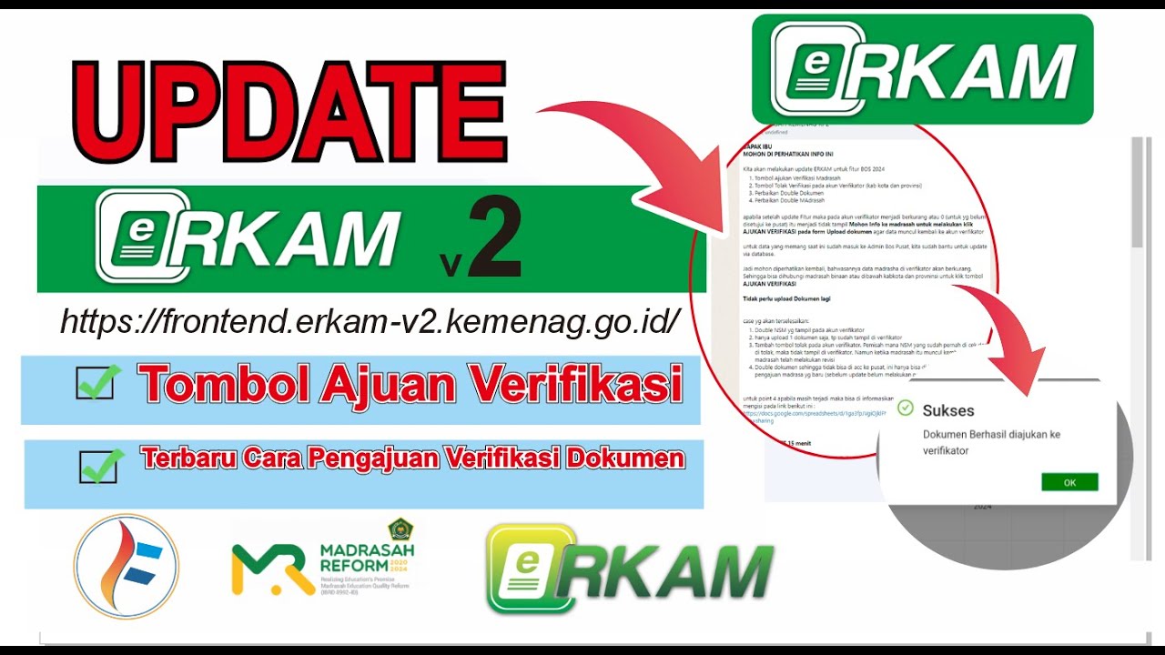 Update eRKAM v2 Tombol Ajuan Verifikasi | Cara Mengajukan Verifikasi ...