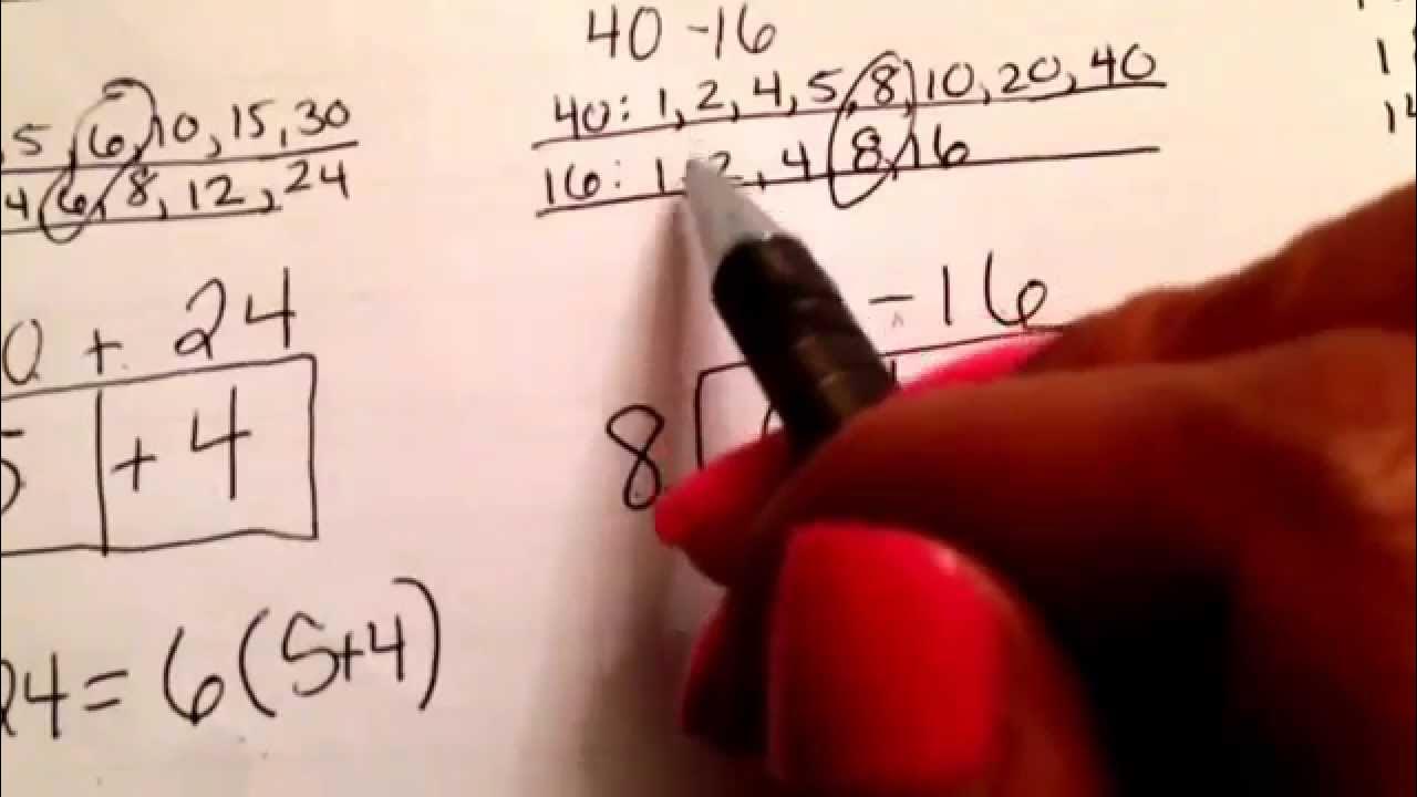 Making equivalent expressions using the greatest common factor - YouTube