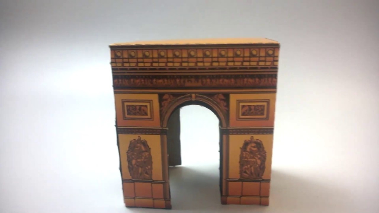 Arc de Triomphe, children's DIY, 3D three-dimensional origami - YouTube
