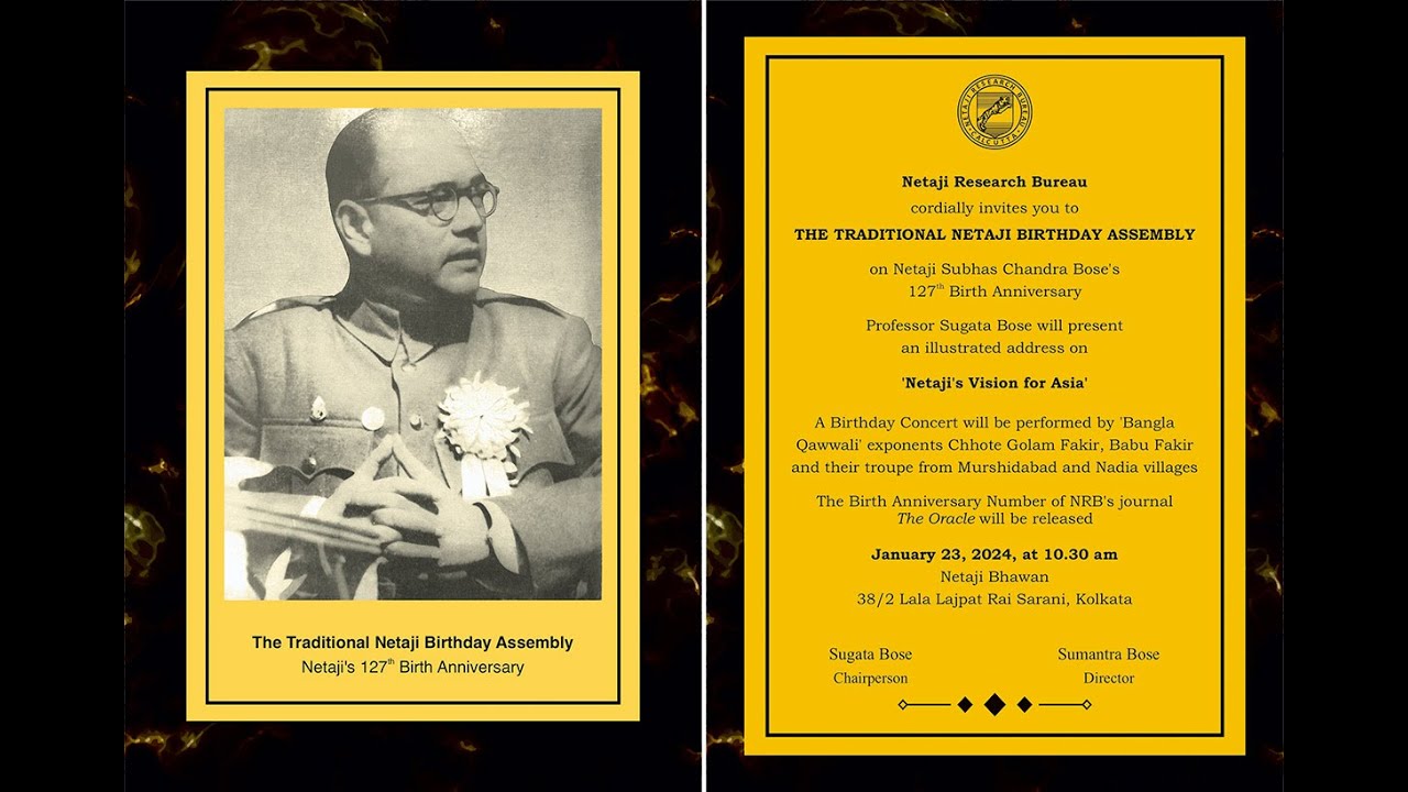 THE TRADITIONAL NETAJI BIRTHDAY ASSEMBLY, 23 JANUARY 2024, NETAJI ...
