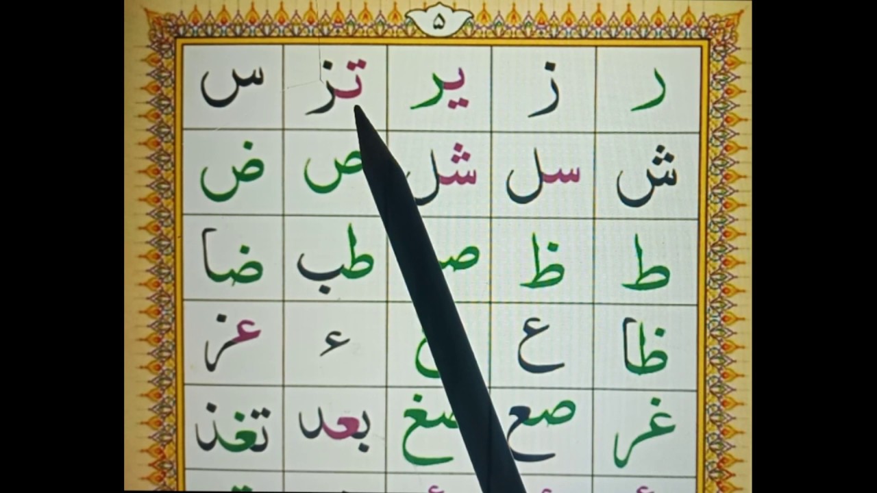Arabic Alphabet Ep #08 Lesson 02 with Tajweed Noorani Qaida - YouTube