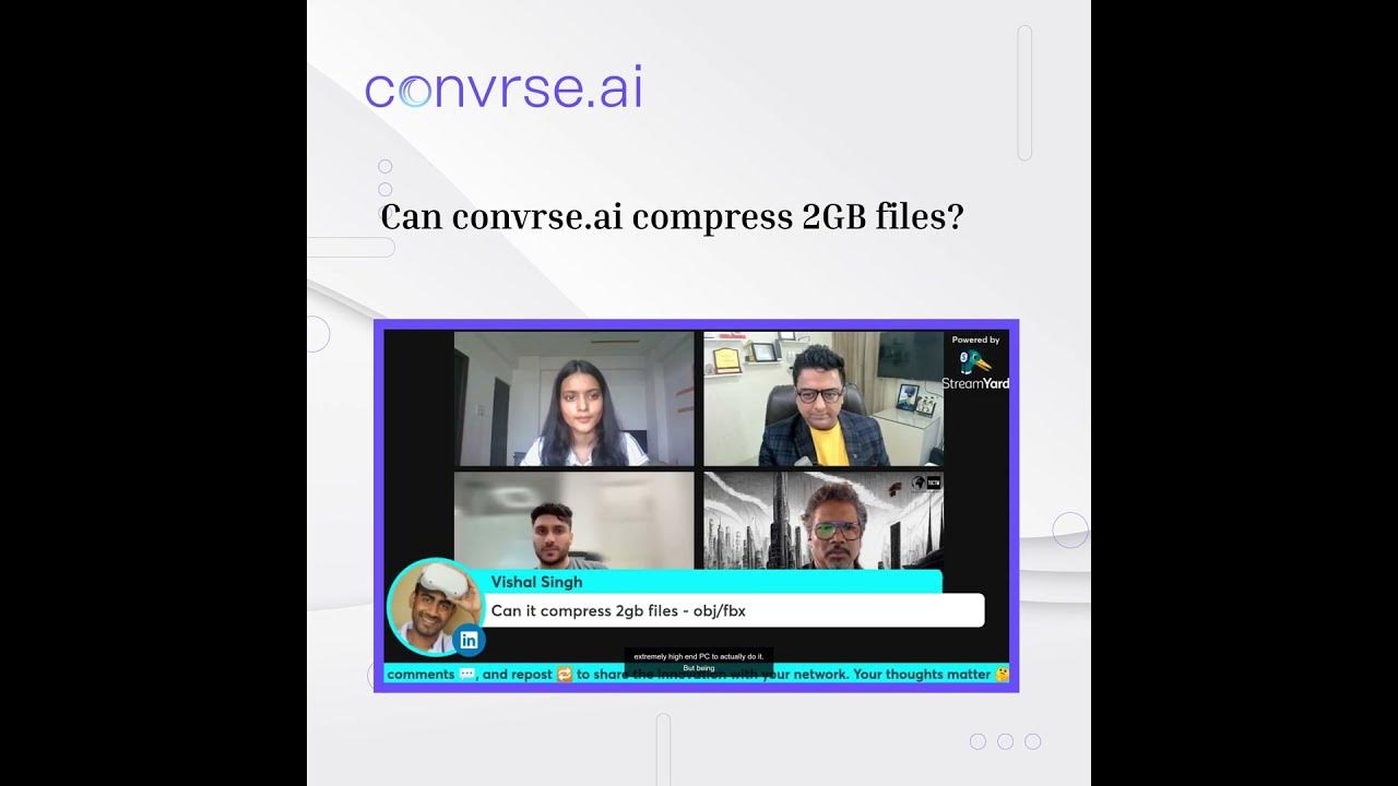 FAQ Convrse.ai: Can convrse.ai compress large files? - YouTube