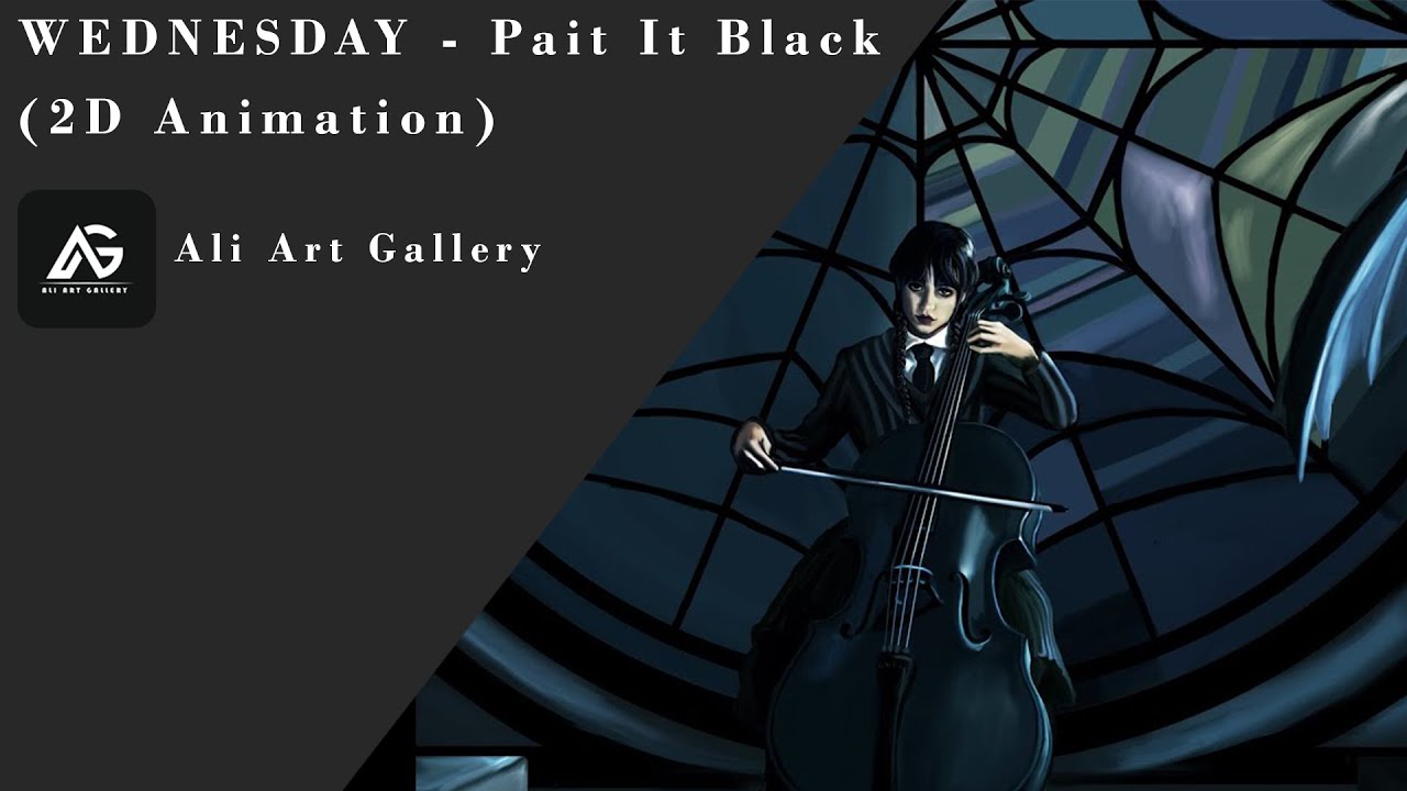 WEDNESDAY | Paint It Black | Cello | 2D Animation - YouTube
