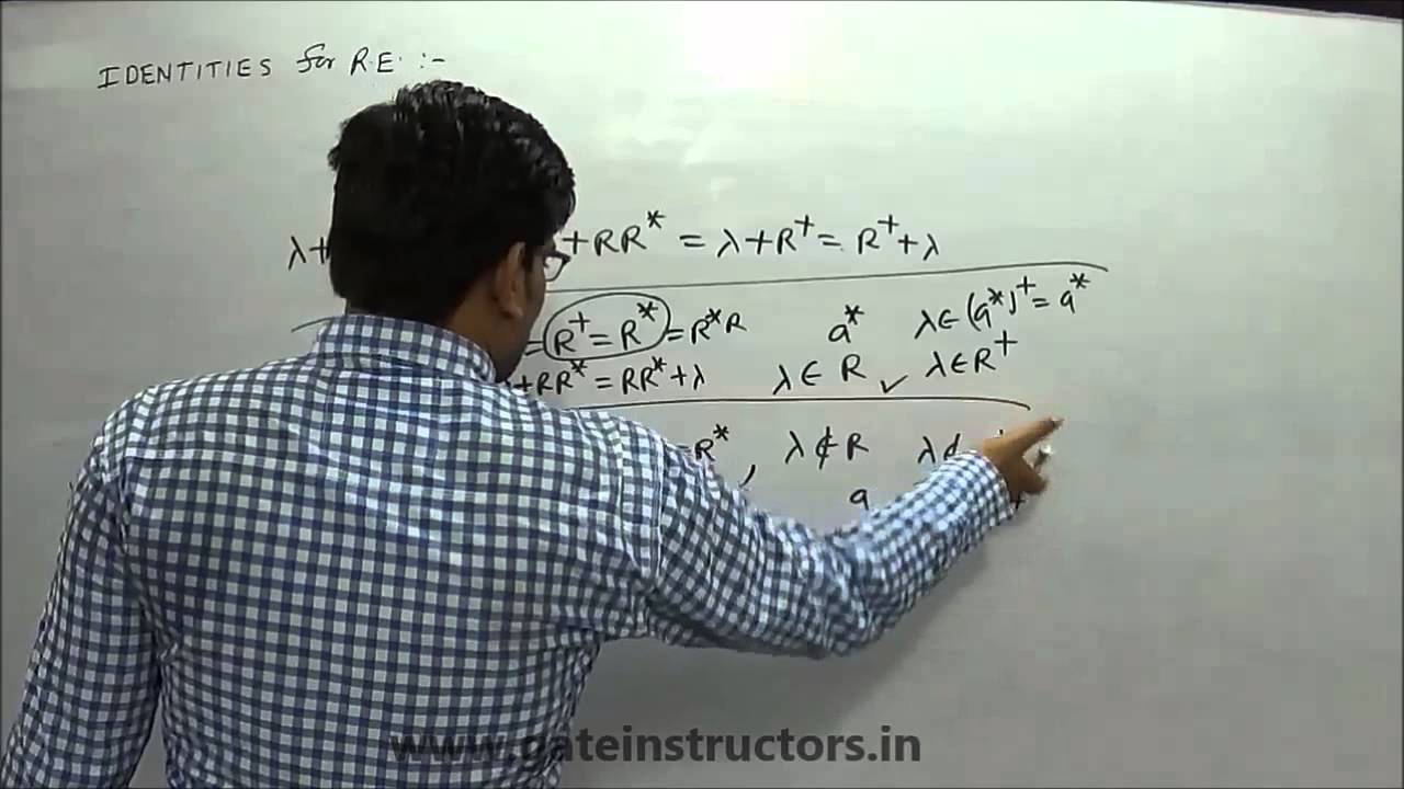 Theory Of Computation Toc Regular Expression Identity 090 Youtube
