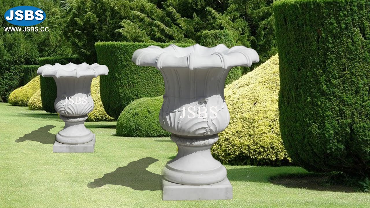 Hot selling natural stone carved large white marble simply elegant ...