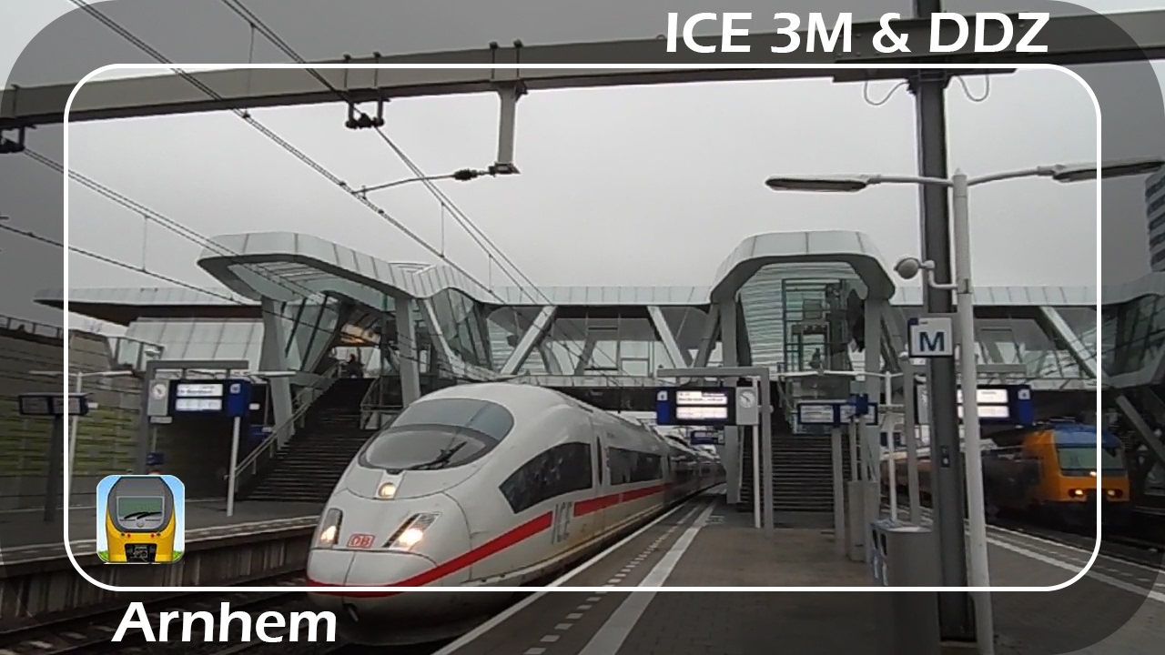 DB ICE 3M 4607 en DDZ-6 vertrekken vanaf station Arnhem Centraal I HD ...
