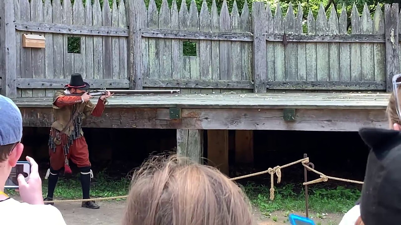Jamestown | Matchlock Musket Firing Demonstration - YouTube