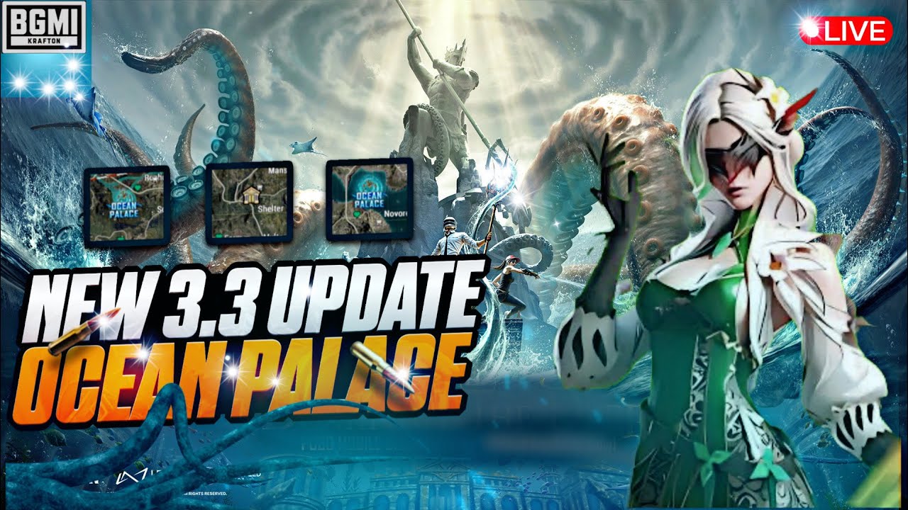 🔴BGMI 3.3 OCEAN UPDATE IS HERE 😍 | BGMI LIVE RUSH GAMEPLAY ...