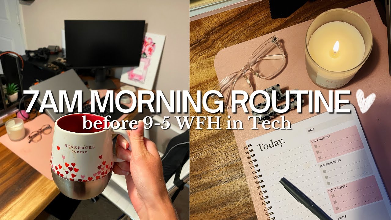 WFH Morning Routine | Working 9-5 in Tech Sales from Home Vlog - YouTube