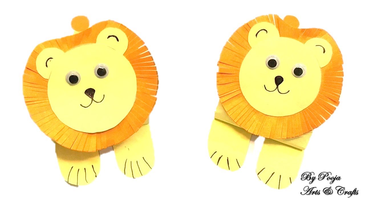 The Lion King🦁 | How To Make Paper Lion Craft | Easy Paper Lion Craft ...