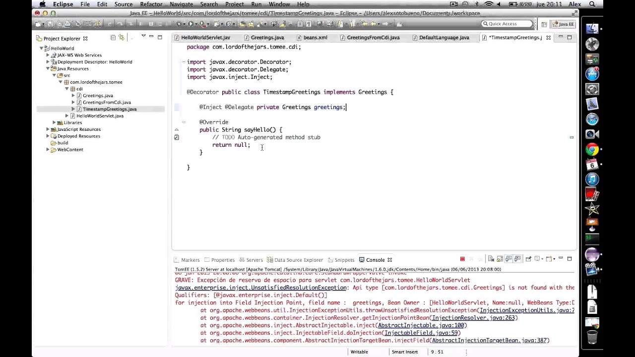 Apache TomEE and CDI (Decorators) - YouTube