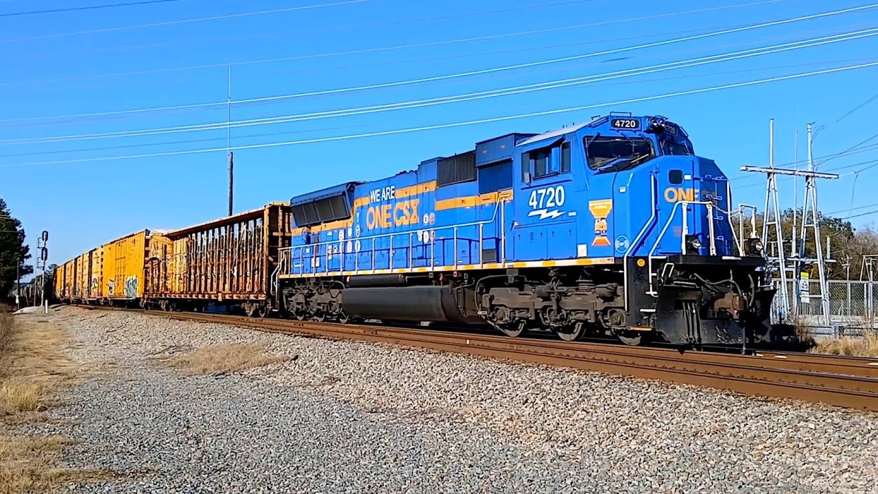 CSXT 4720(We Are One CSX) SD70MAC Leads CSX Train M491 At Hanahan SC On ...