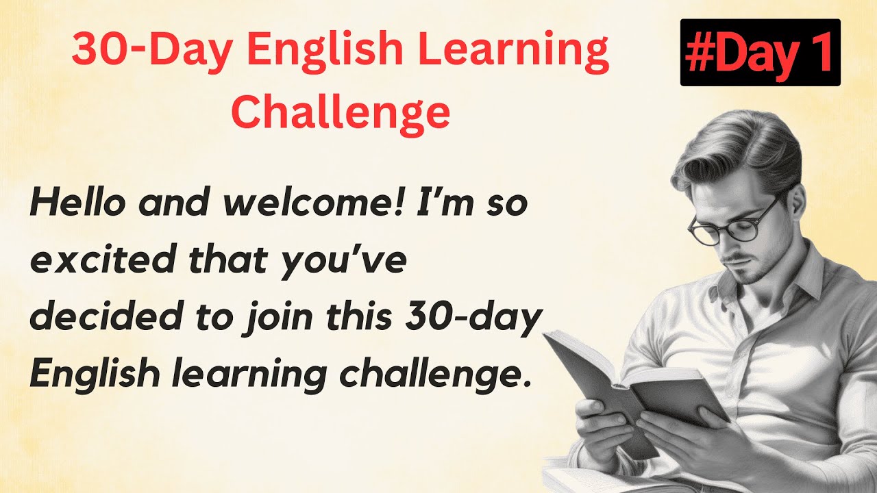 30 Day English Learning Challenge || Day 1 || - YouTube