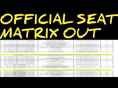 official seat matrix out | neet seat matrix released on official ...