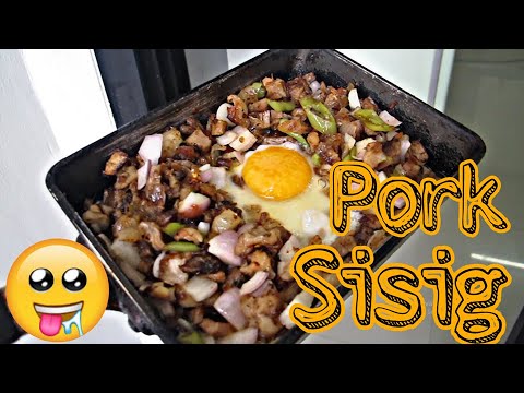 Pork Sisig with Egg and Sausage Mukbang - YouTube