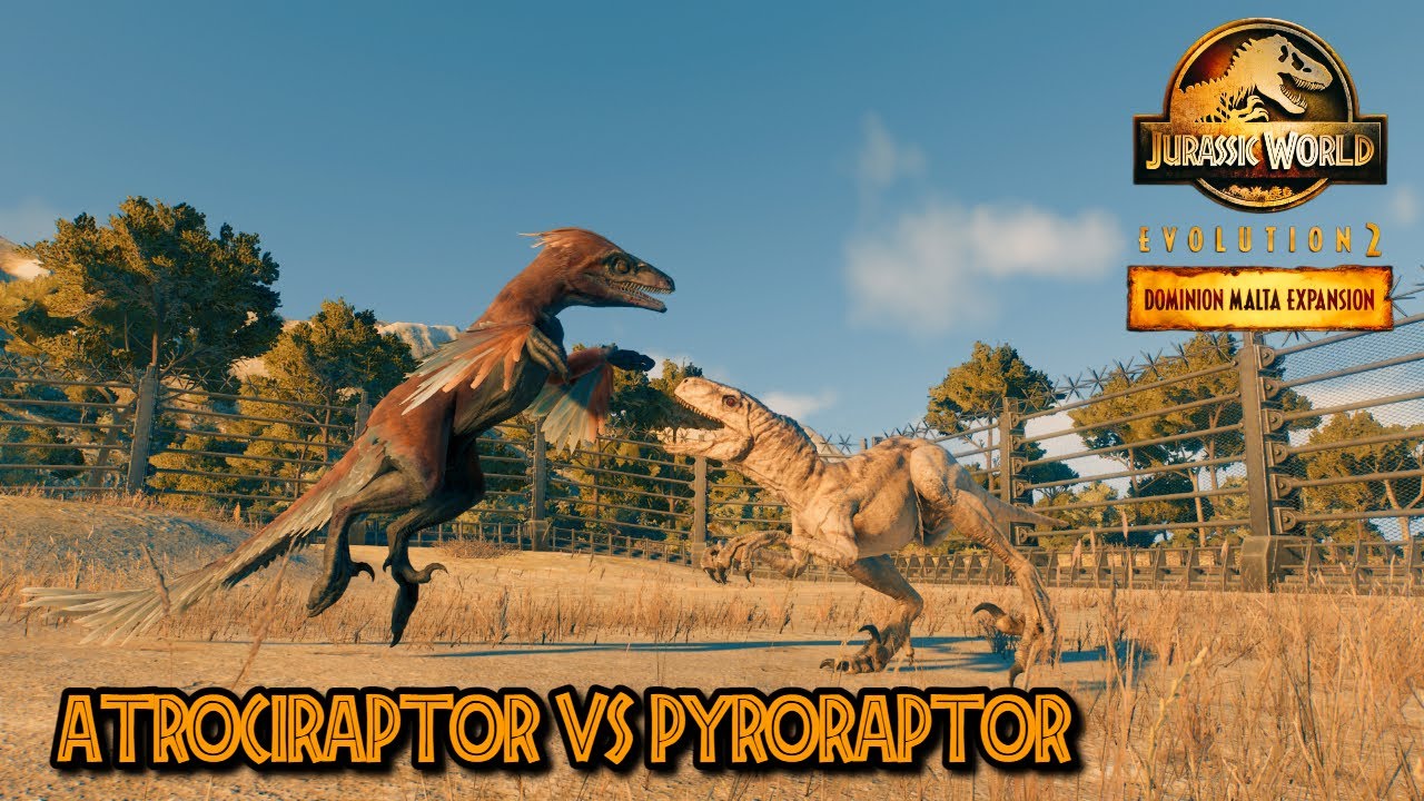 ATROCIRAPTOR VS PYRORAPTOR | JURASSIC WORLD EVOLUTION 2 - YouTube