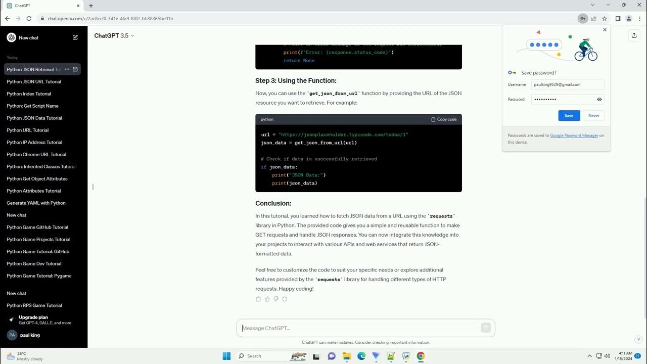 python get json from url requests - YouTube