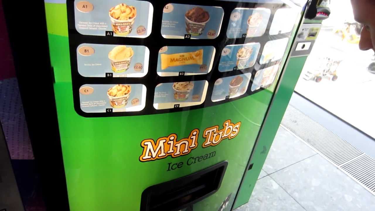 Ben & Jerry's awesome Ice Cream Machine @ London Heathrow Airport - YouTube