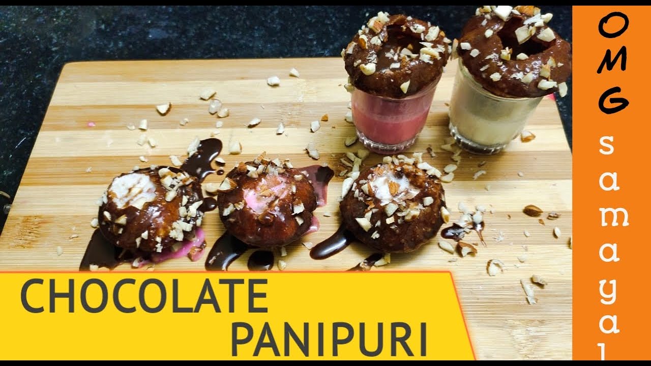 சாக்லேட் பானி பூரி|Chocolate Pani Puri Recipe|KULFI HOUSE Style|dessert ...