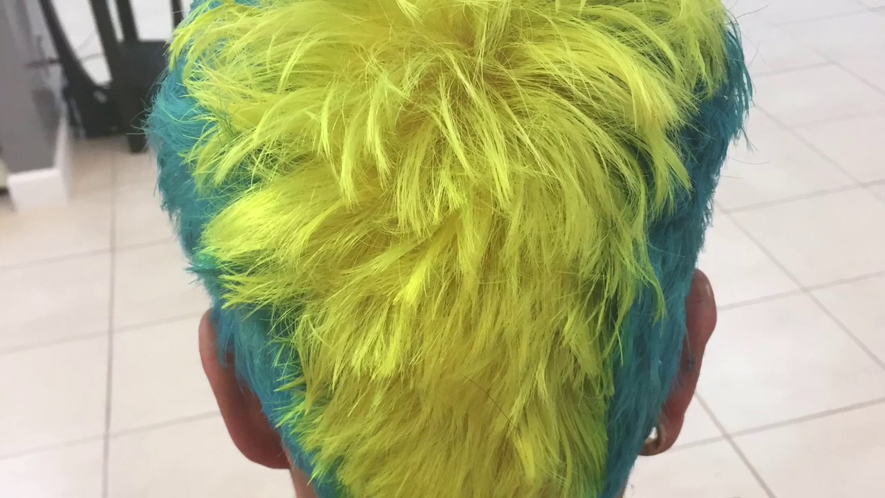 The BIG reveal Bahamian flag inspired hair - YouTube