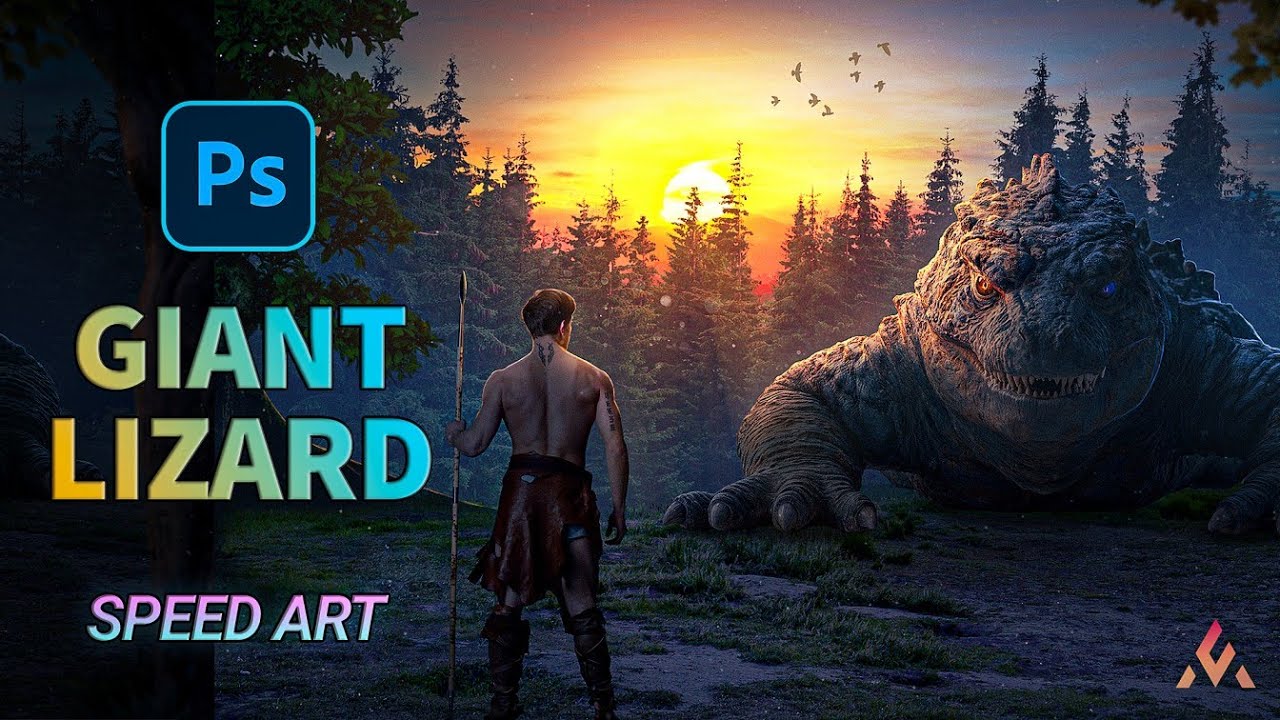 I Made a Giant Lizard Photo Manipulation in Photoshop | Speed Art ...