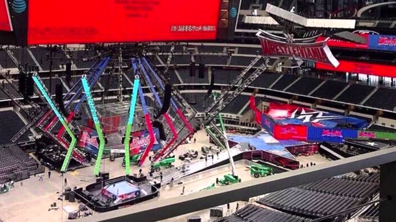 WWE BREAKING NEWS: WrestleMania 32 Stage UPDATED PHOTO - YouTube
