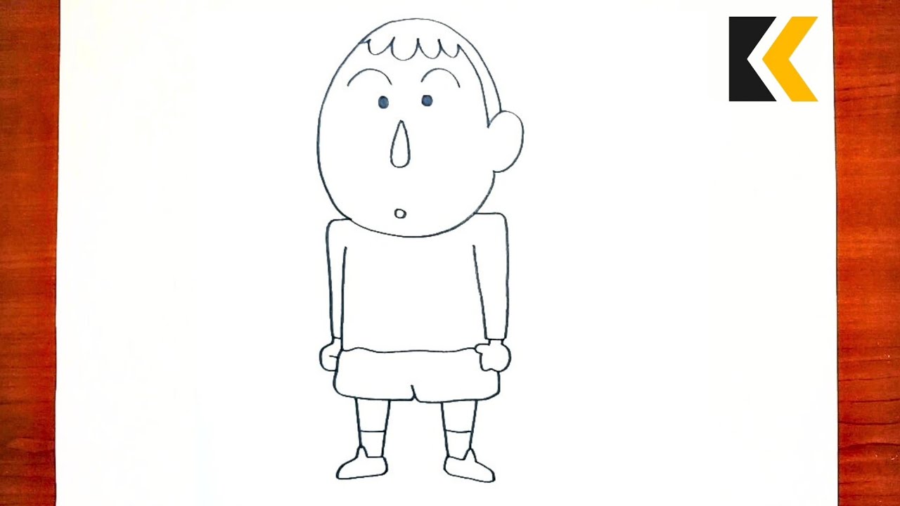 How To Draw Bo Suzuki | Draw Crayon Shinchan Characters Easily - YouTube