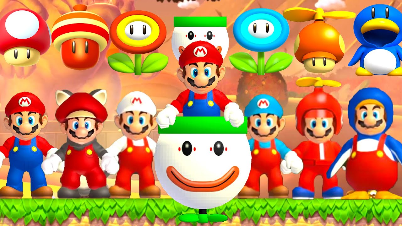 New Super Mario Bros U Deluxe - ALL Mario Power-Ups - YouTube
