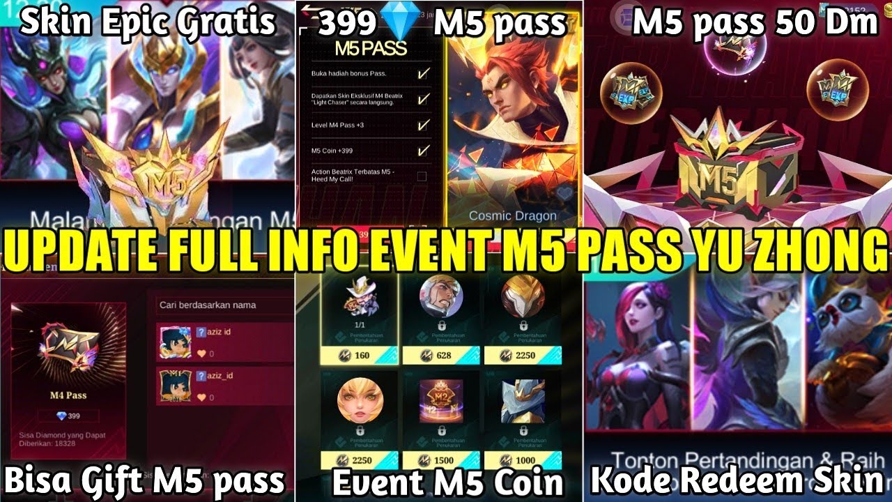 UPDATE FULL INFO EVENT M5 PASS YU ZHONG! SKIN EPIC LIMIT GRATIS, M5 ...