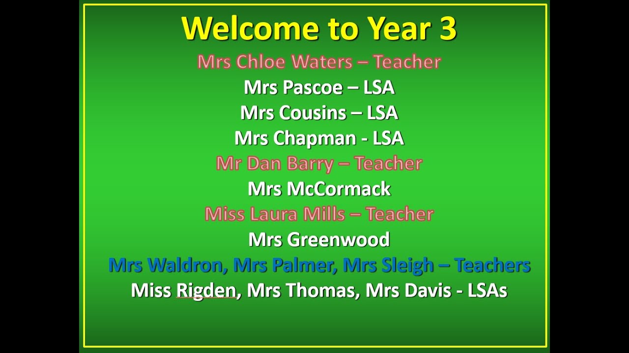 Year 3 Transition PPT - YouTube