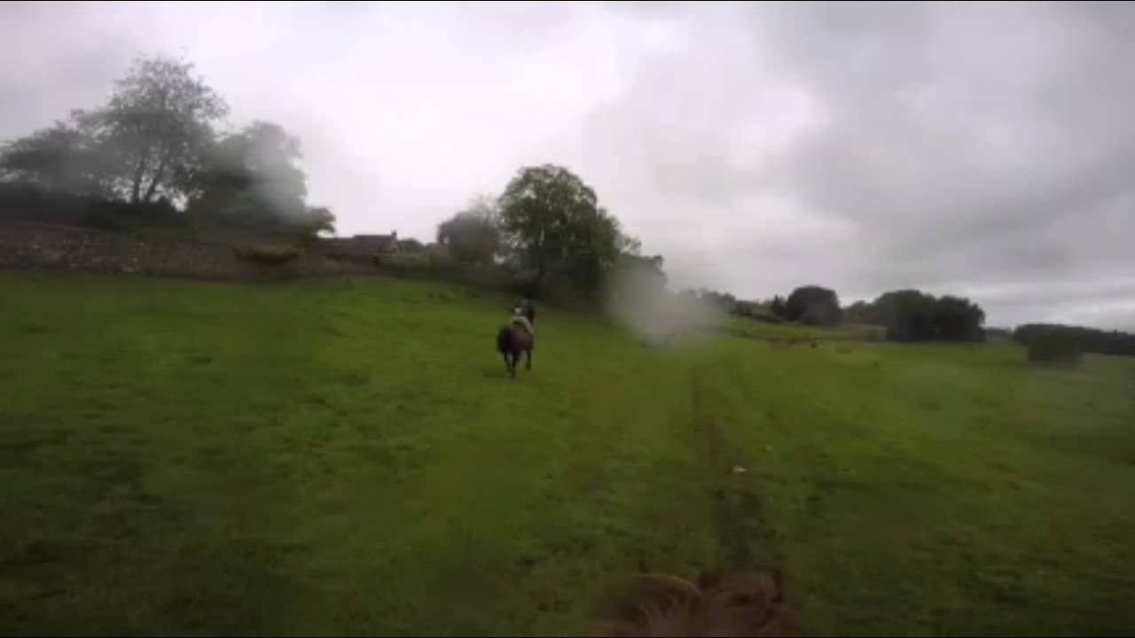 Jules & Leo jumping Miserden Fun Ride - YouTube