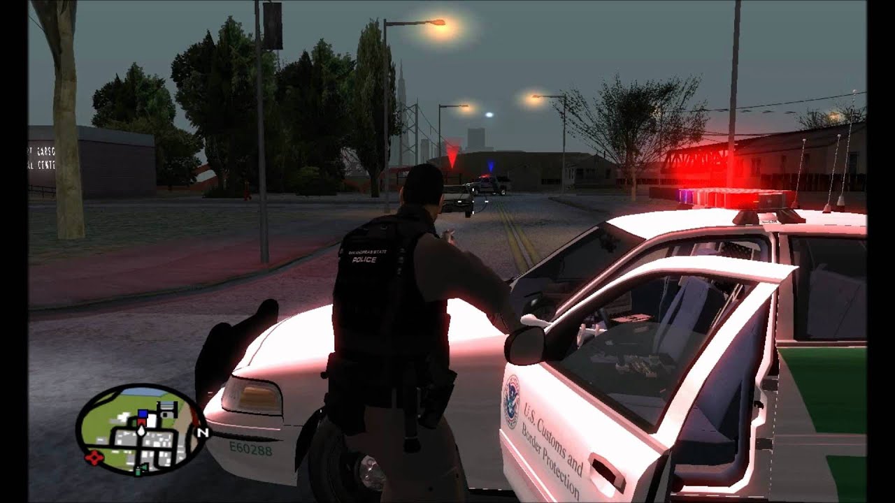 US Border Patrol Exciting Pursuit / Shootout - GTA SA - YouTube