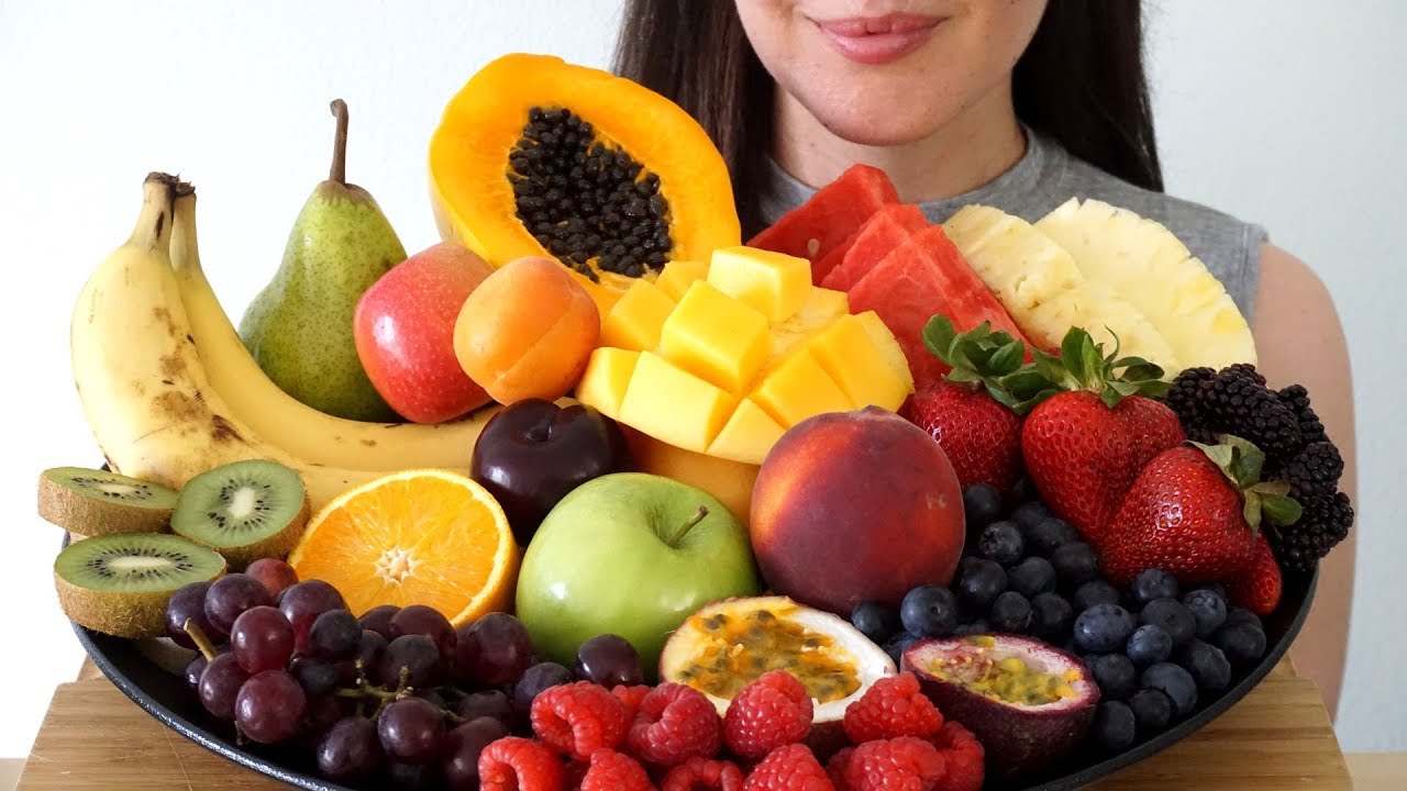 ASMR Fruit Platter ~ Crunchy Eating Sounds (No Talking) - YouTube