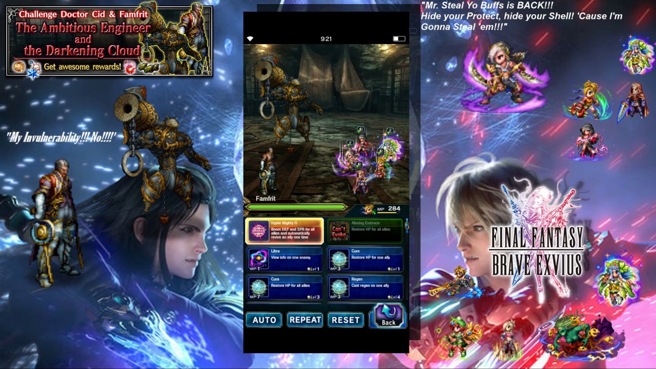 Final Fantasy Brave Exvius - 5 Man Dr. Cid - Xon Steals the Show AGAIN ...