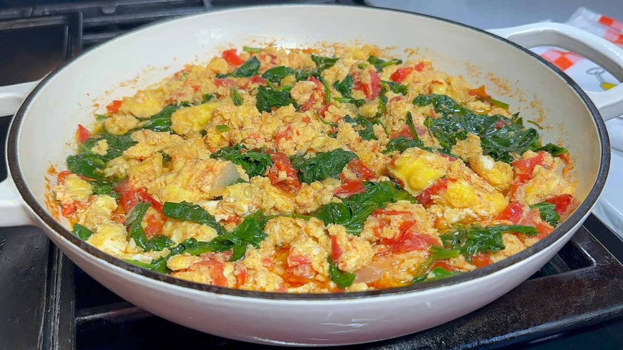 Ghana spinach stew with egg/how to prepare ghana egg Stew and spinach ...