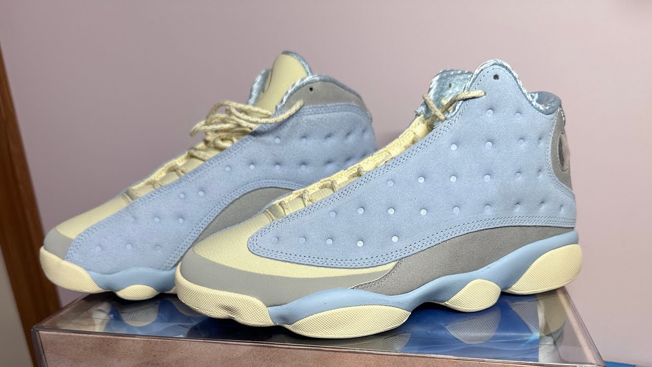 Solefly Aj13 light blue unpacking video - YouTube