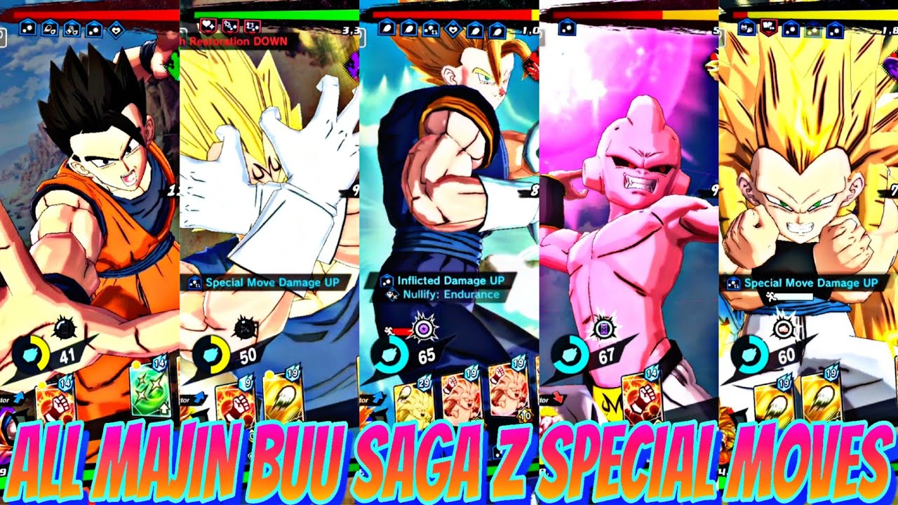 All Majin Buu Saga (Z) Characters Special Moves 🔥 IN DRAGON BALL ...