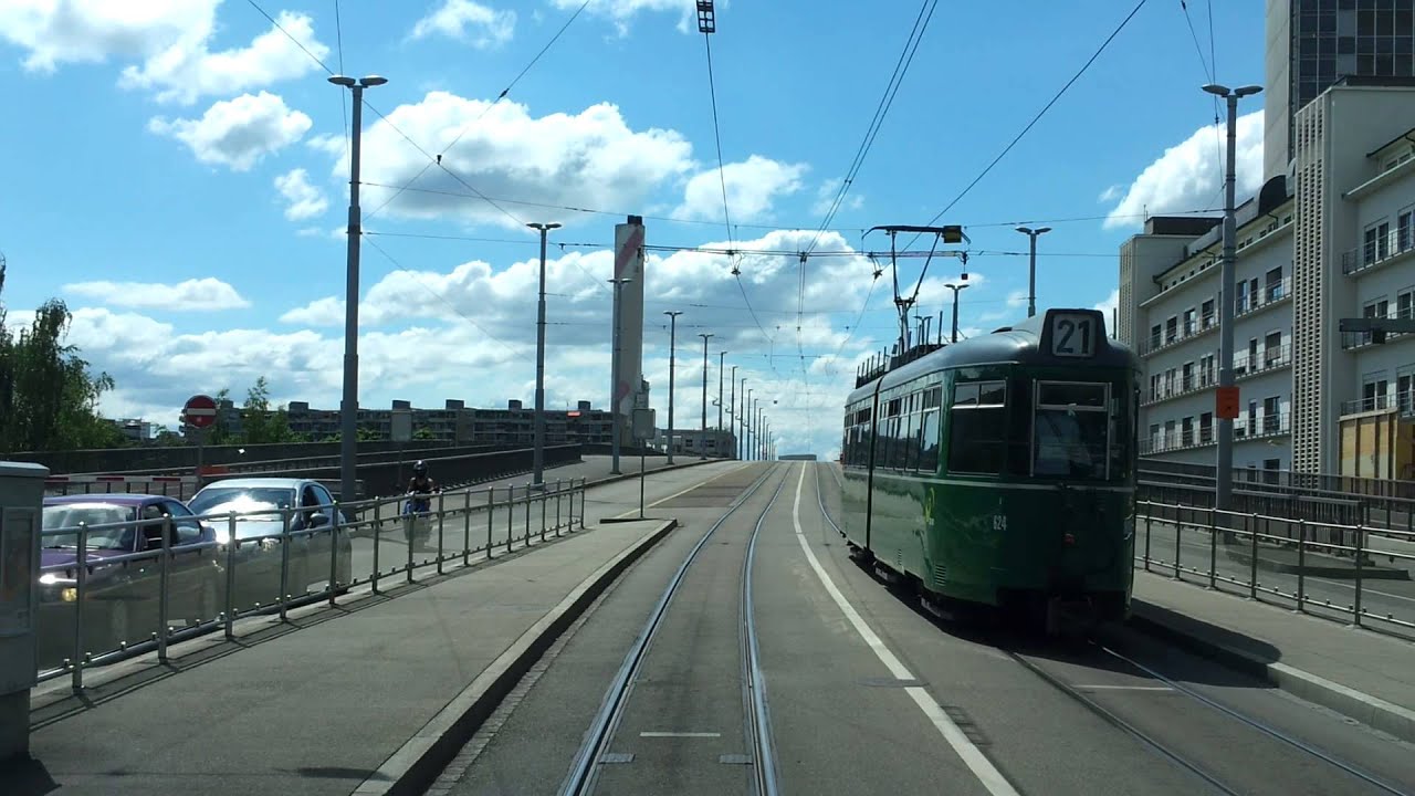 BVB Basel - Linie 21 [Badischer Bhf. - Bhf. St. Johann] - YouTube